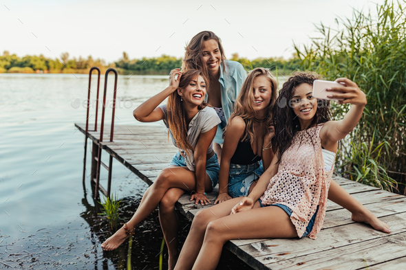 Summer selfies Stock Photo by bernardbodo | PhotoDune